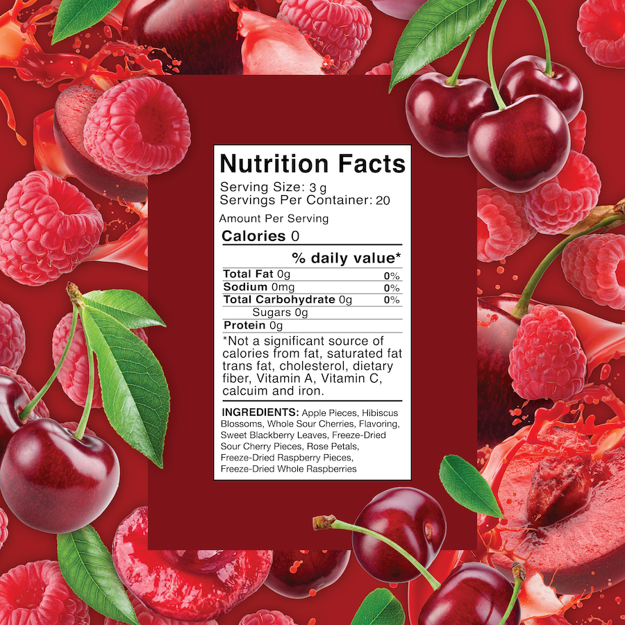 Raspberry Cherry - Fruit Herbal Blend – Snarky Tea